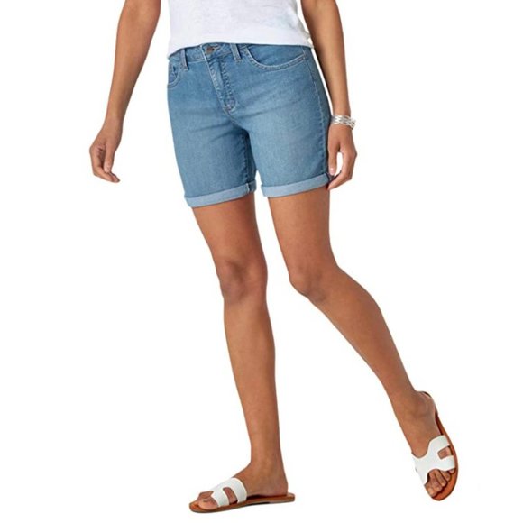 Lee | Shorts | Lee Womens Mid Rise Regular Fit Denim Jean Shorts Blue ...